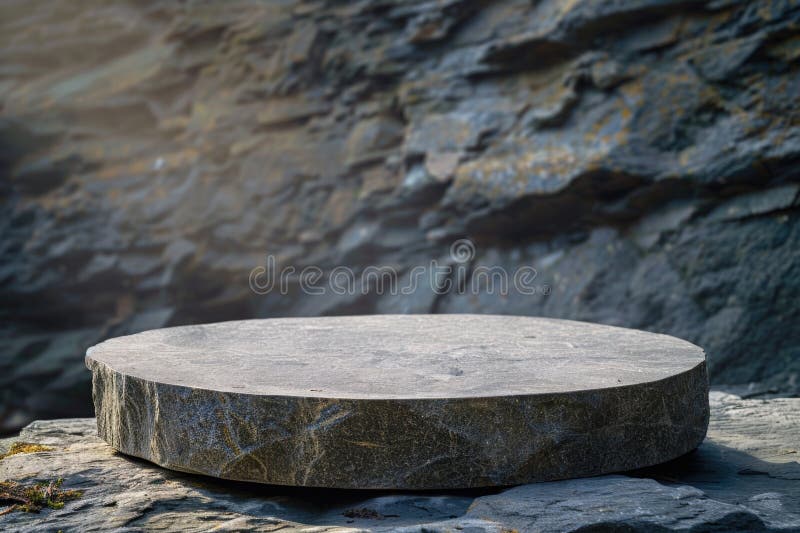 A Single Stone Sits Atop a Rock, Simple yet Striking Stock Photo ...