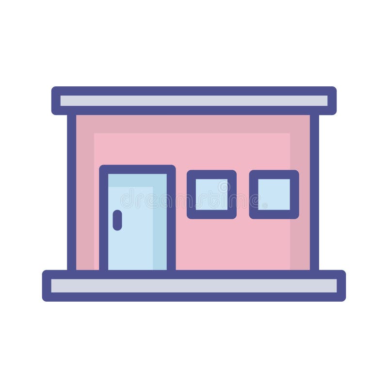 Single Storey House Isolated Vector Icon Which Can Easily Modify or ...