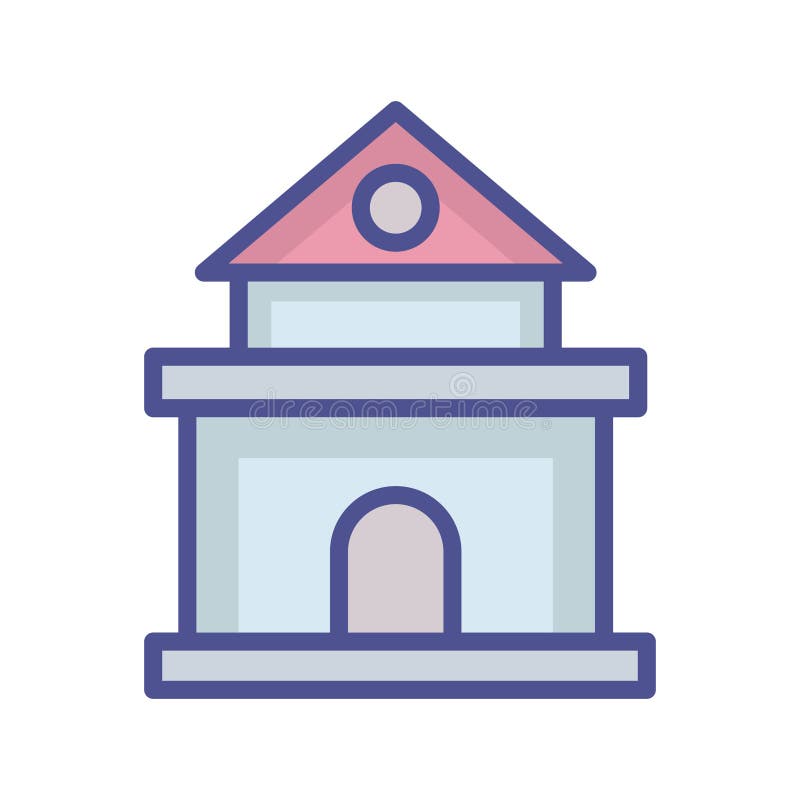 Single Storey House Isolated Vector Icon Which Can Easily Modify or ...