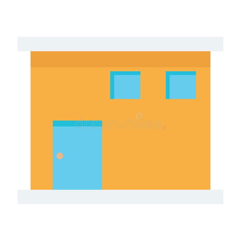 Single Storey House Isolated Vector Icon Which Can Easily Modify or ...