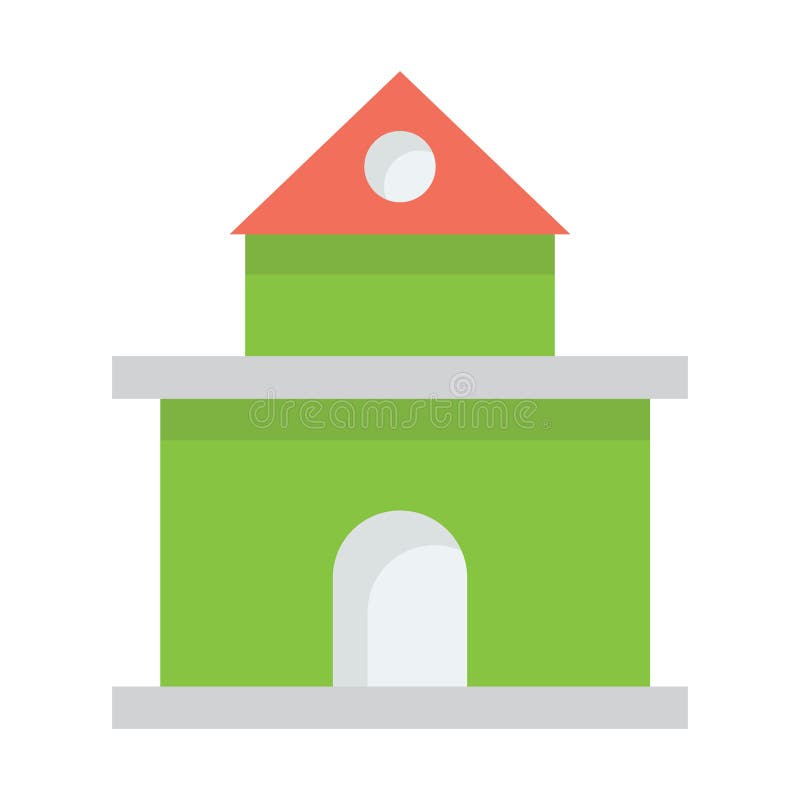 Single Storey House Isolated Vector Icon Which Can Easily Modify or ...