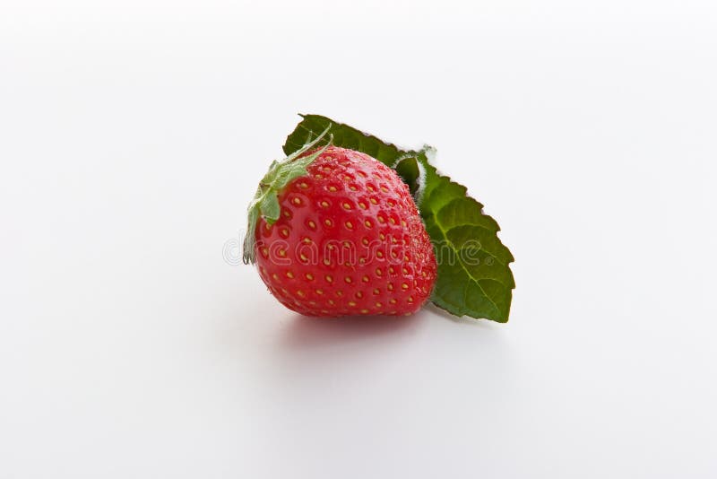 Single strawberry stock image. Image of strawberry, food - 14247411