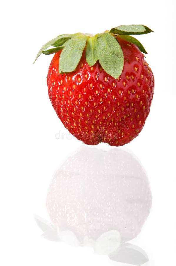 Single strawberry stock photo. Image of dessert, lonely - 4858206