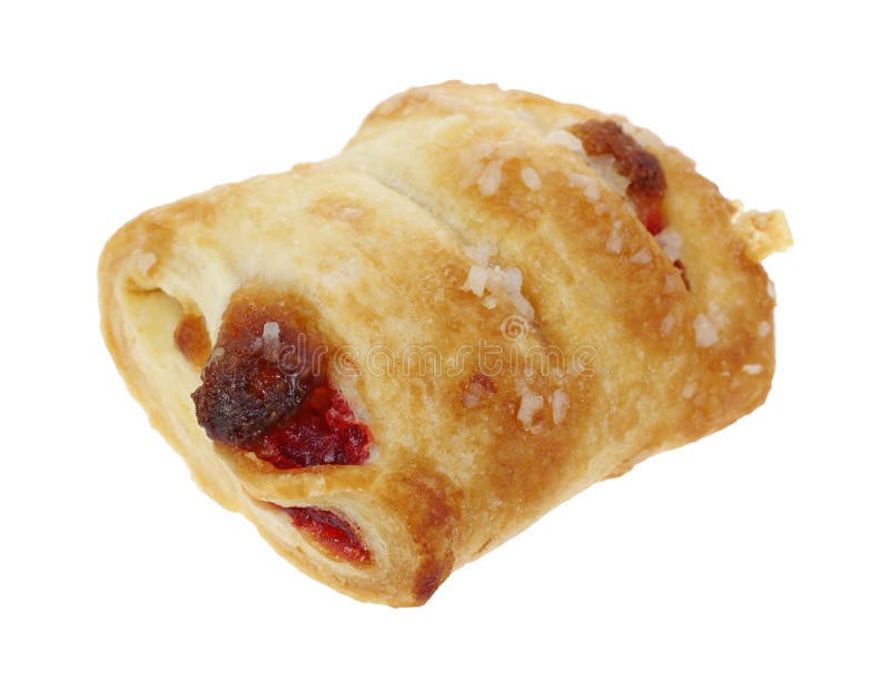 Single Strawberry Filled Pastry Stock Photo - Image of single, lightly ...