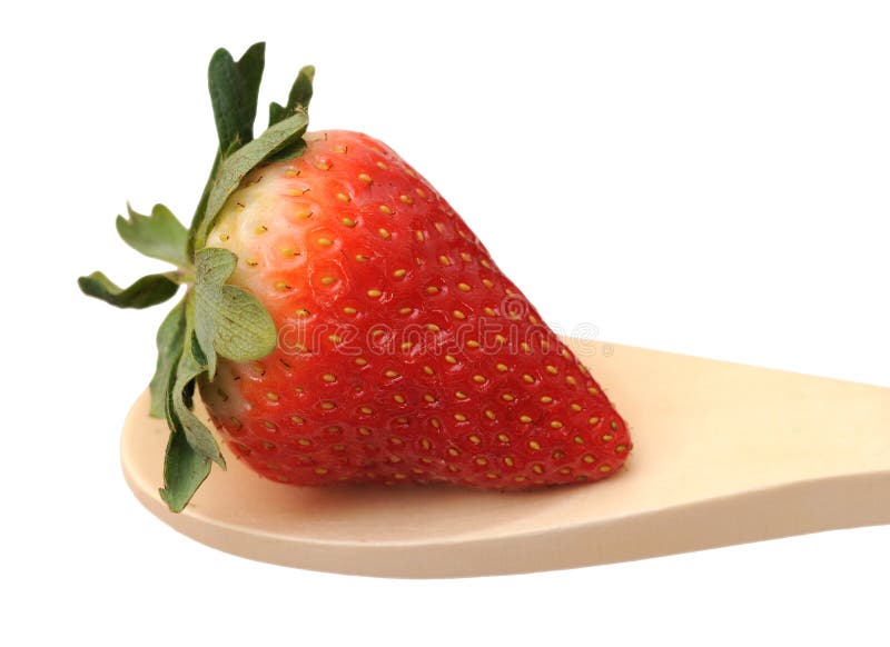 Single strawberry stock image. Image of healthy, delicious - 30187009
