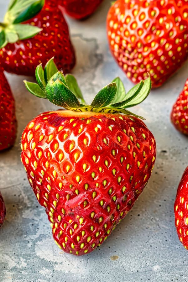 A Single Strawberry in a Still Life of Fresh Fruit Stock Image - Image ...