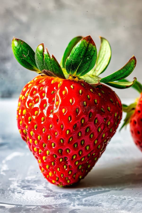 A Single Strawberry in a Still Life of Fresh Fruit Stock Image - Image ...