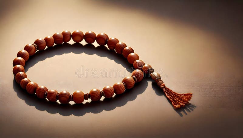 Simple Tasbih Prayer Beads stock illustration. Illustration of beads ...
