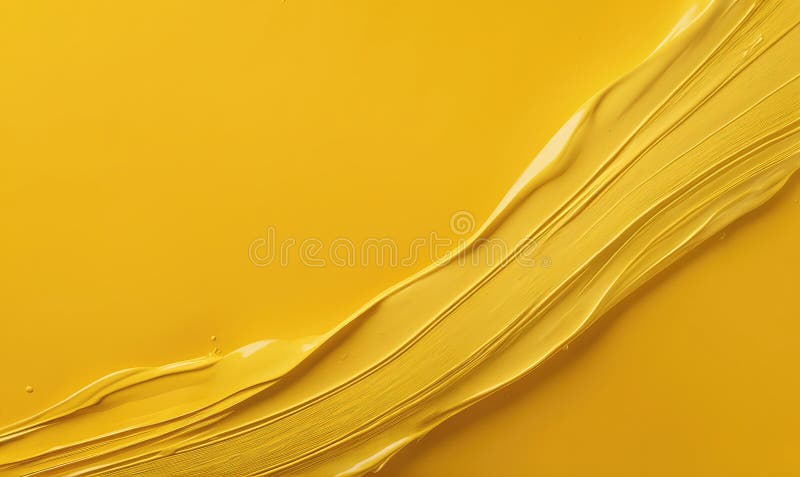 A Single Stroke of Yellow Paint Curves Across a Bright Yellow ...