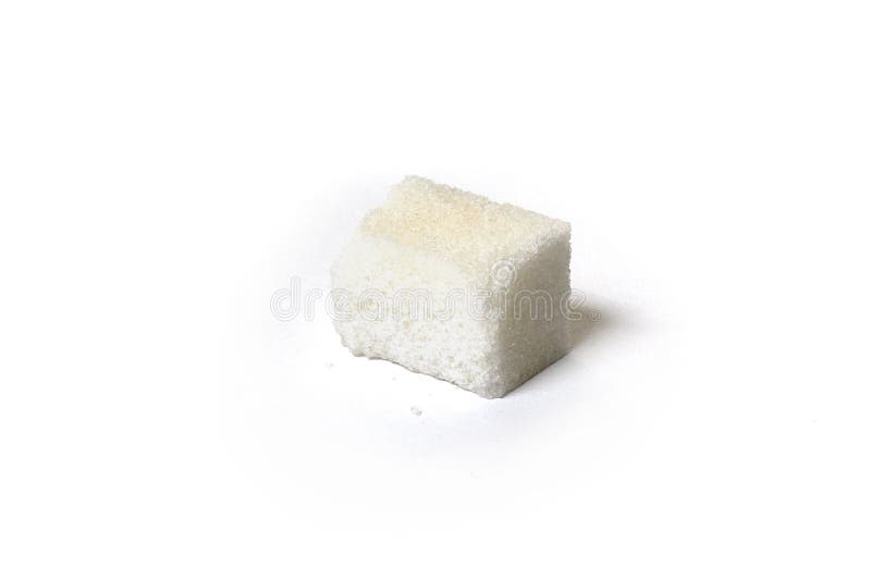 Single Sugar Lump with Sugar Crumbs Isolated of White Stock Photo ...