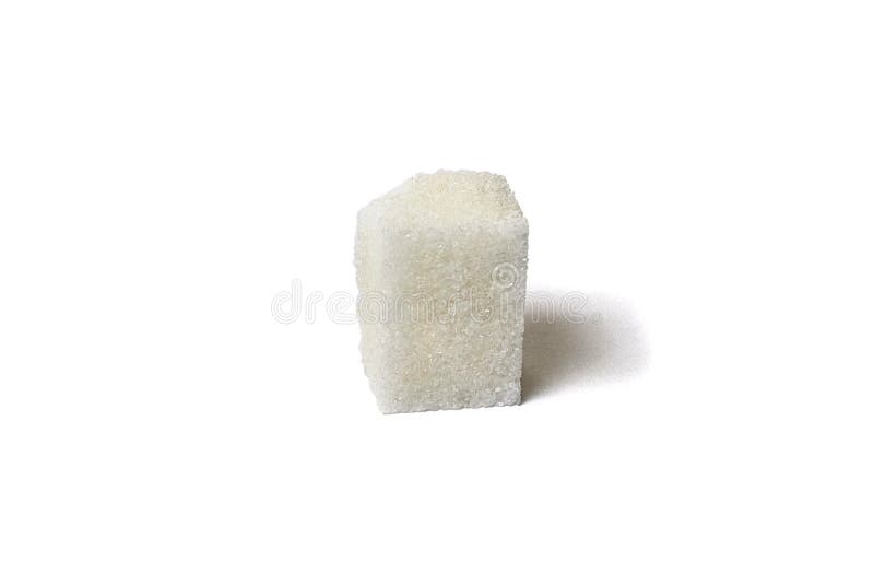 Single Sugar Lump with Sugar Crumbs Isolated of White Stock Photo ...