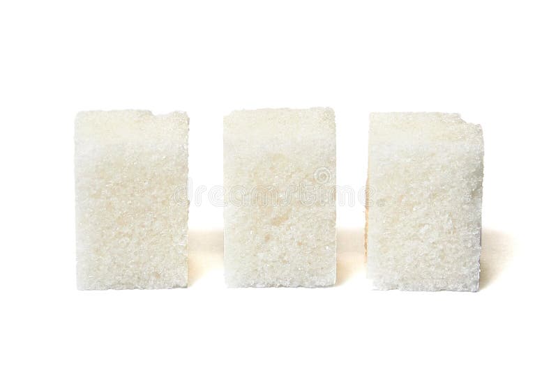 Single Sugar Lump with Sugar Crumbs Isolated of White Stock Image ...