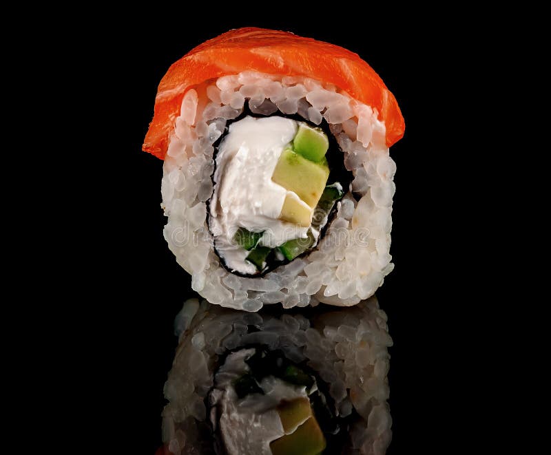 Single Sushi Roll Lollo Ross Stock Photo - Image of freshness, gourmet ...