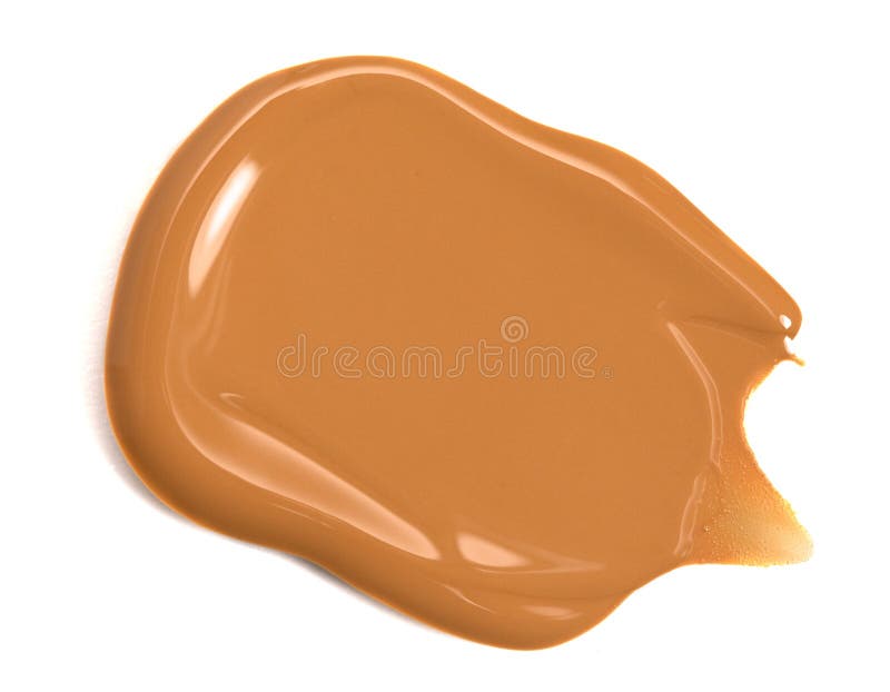 Single Swatch of Liquid Foundation on a White Background Stock Photo ...