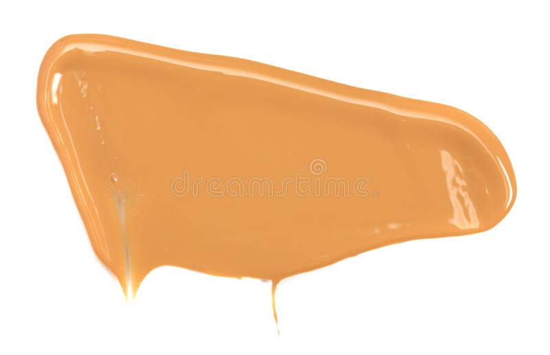 Single Swatch of Liquid Foundation on a White Background Stock Image ...