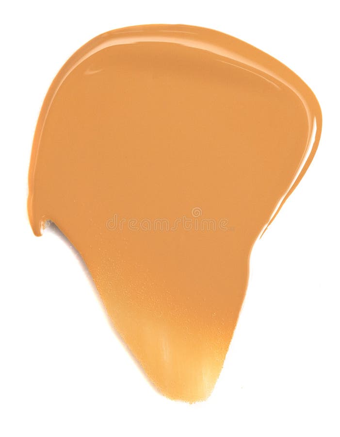 Single Swatch of Liquid Foundation on a White Background Stock Image ...