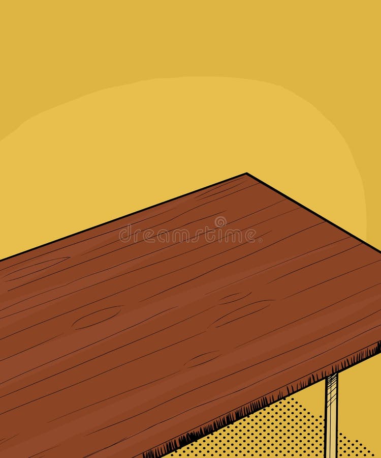 Single Table Cartoon stock illustration. Illustration of single - 58953313