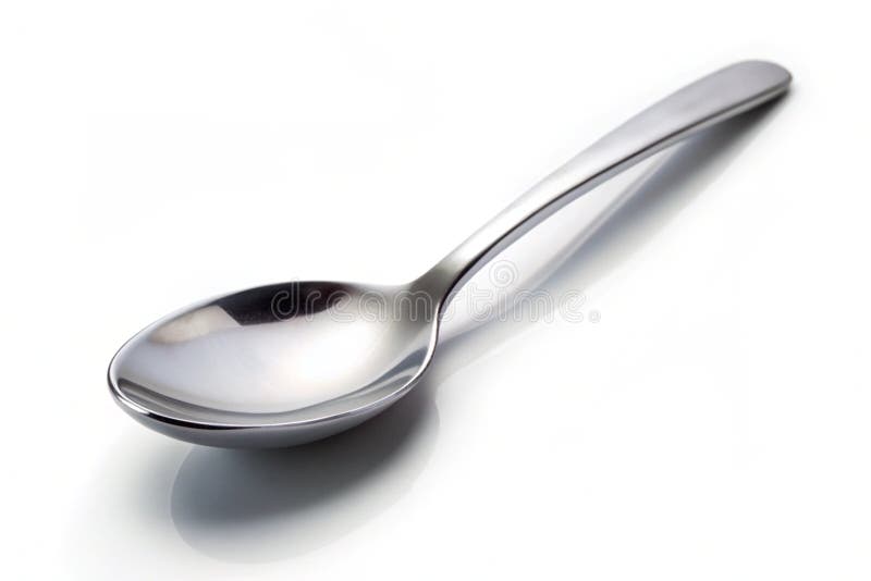 Table spoon on white stock illustration. Illustration of ...