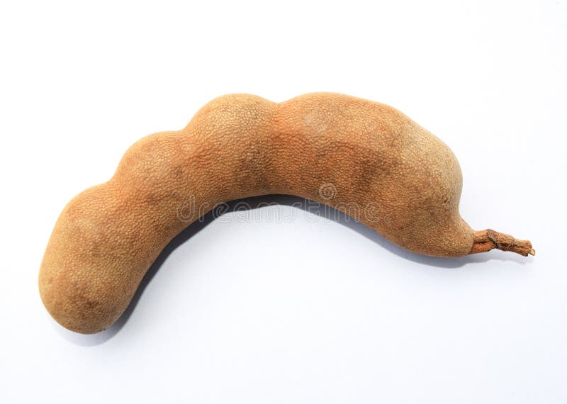 Single Of Tamarind Tree , Tropical Fruit Ingredient Of Food Isolated On ...