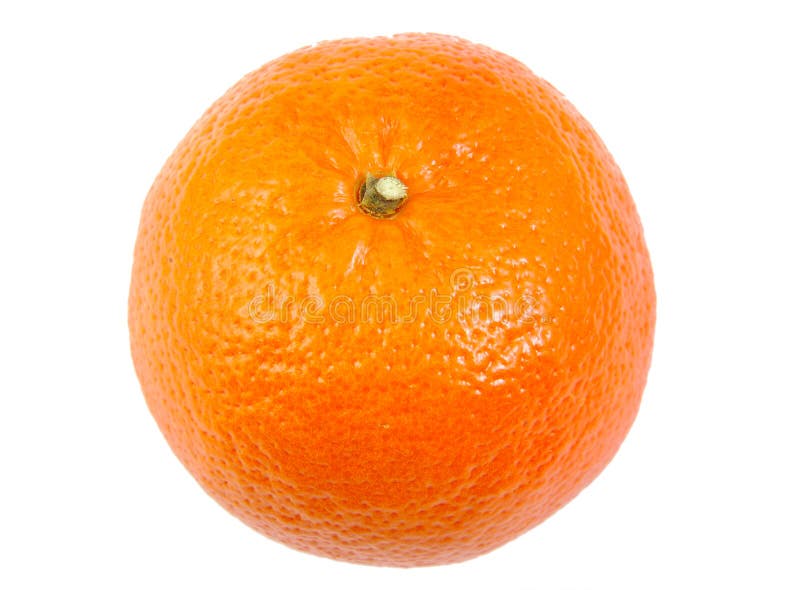 Single Tangerine Fruit Isolated Stock Image - Image of closeup, skin ...