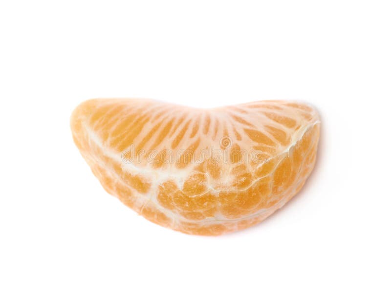 Single Tangerine Slice Isolated Stock Photo - Image of juicy, object ...