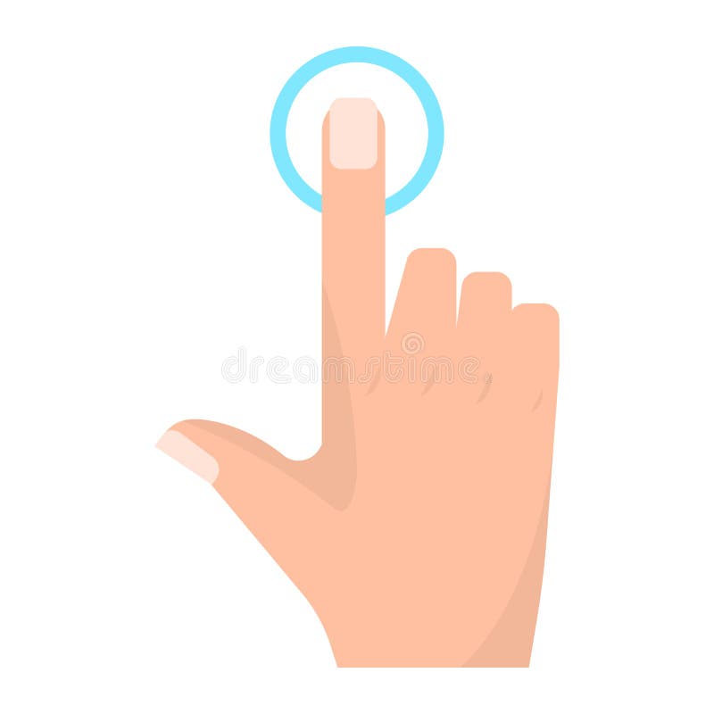Single Tap Touch Screen Gesture Vector Illustration Stock Vector ...