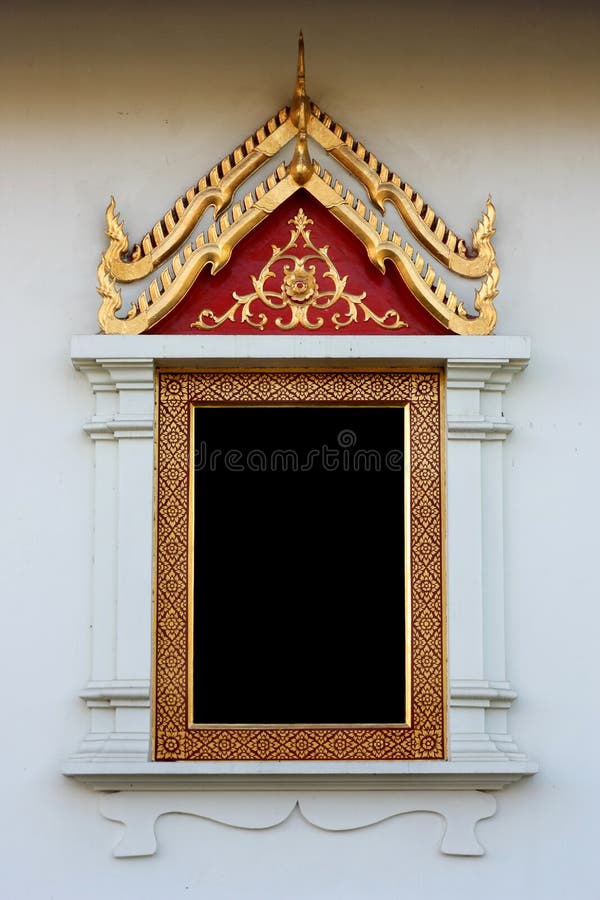 Window , Single Temple Window Stock Photo - Image of guardian, golden ...