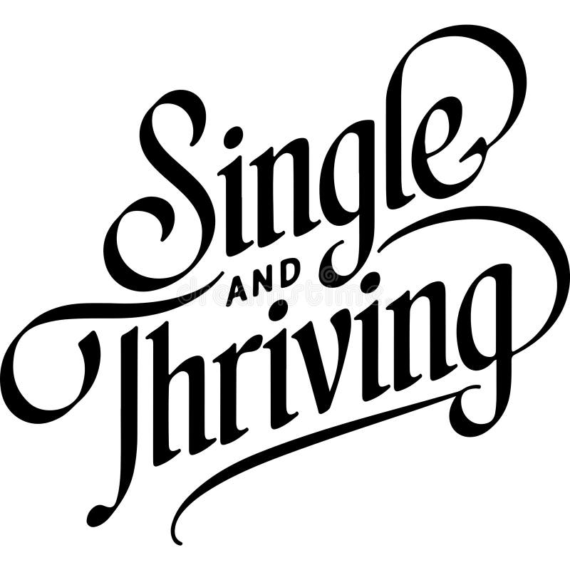 Single and Thriving Lifestyle Design Stock Illustration - Illustration ...