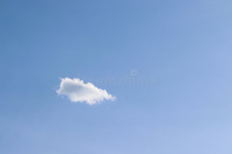 Single Tiny Puffy White Cloud on Left in Blue Sky Stock Image - Image ...