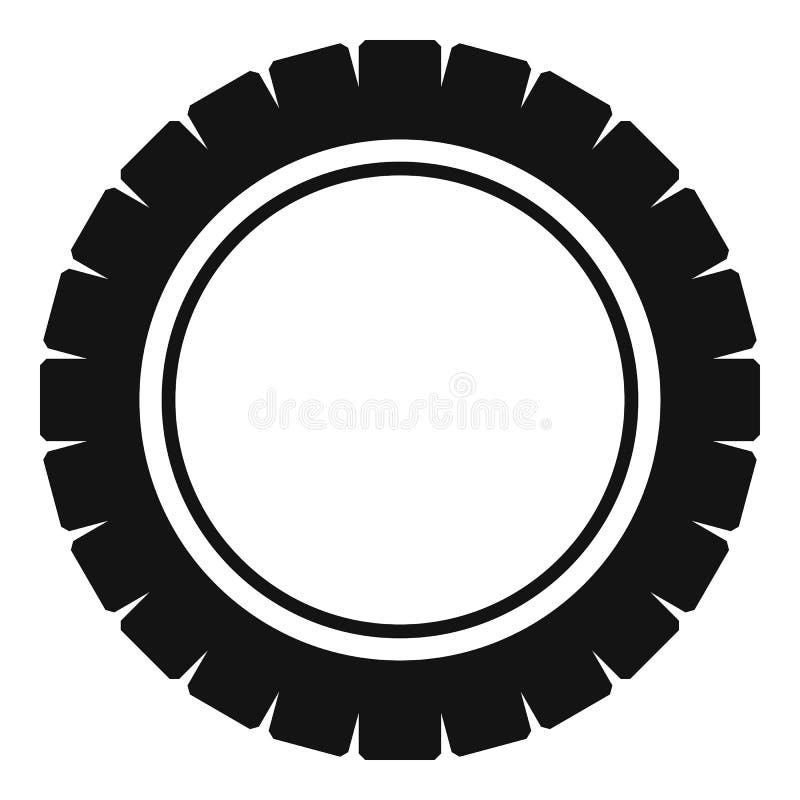 Single Tire Icon, Simple Style. Stock Illustration - Illustration of ...