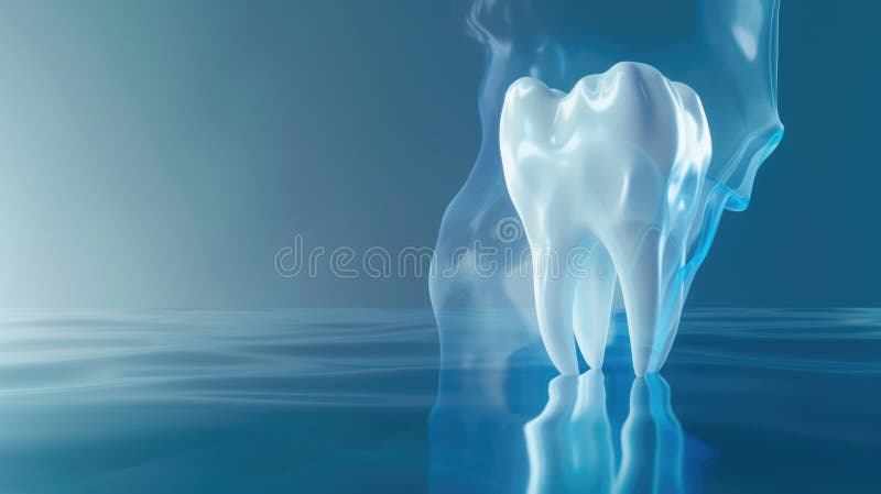 A Single Tooth Floating in Clear Water. Can Be Used for Dental Concepts ...