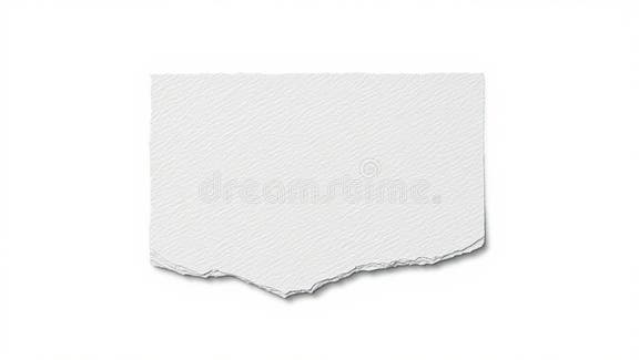 Single Torn Sheet of Textured White Paper on a White Background Torn ...