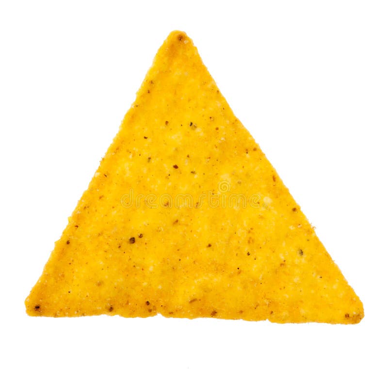 Single Tortilla Chip Isolated Stock Image - Image of nachos, snack ...