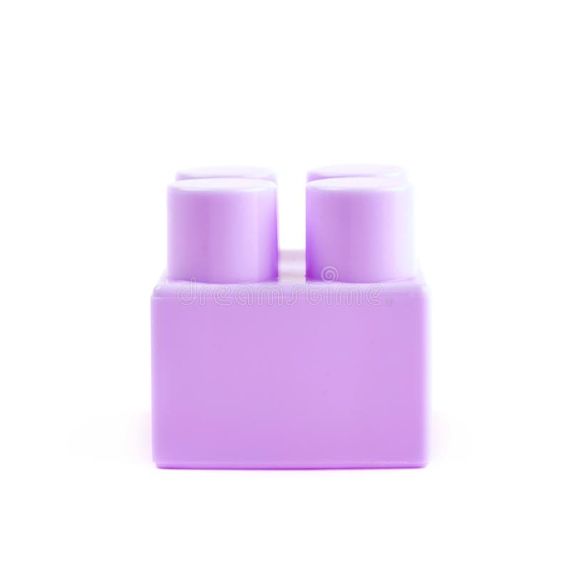 Single Toy Construction Block Isolated Stock Image - Image of brick ...