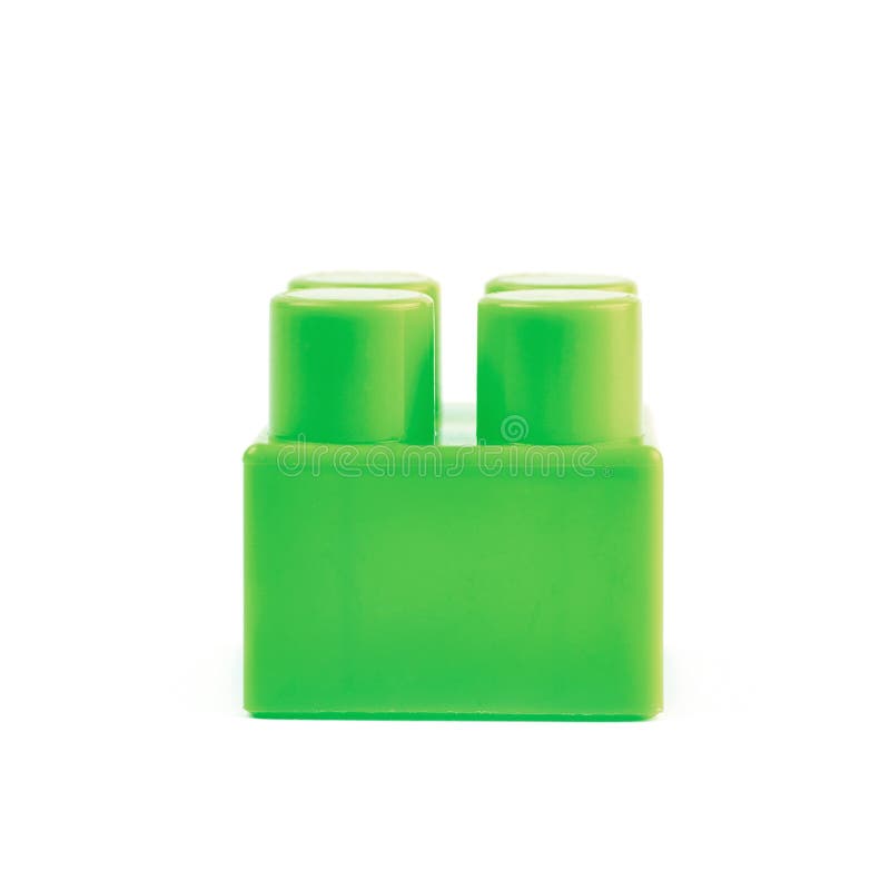 Single Toy Construction Block Isolated Stock Image - Image of leisure ...