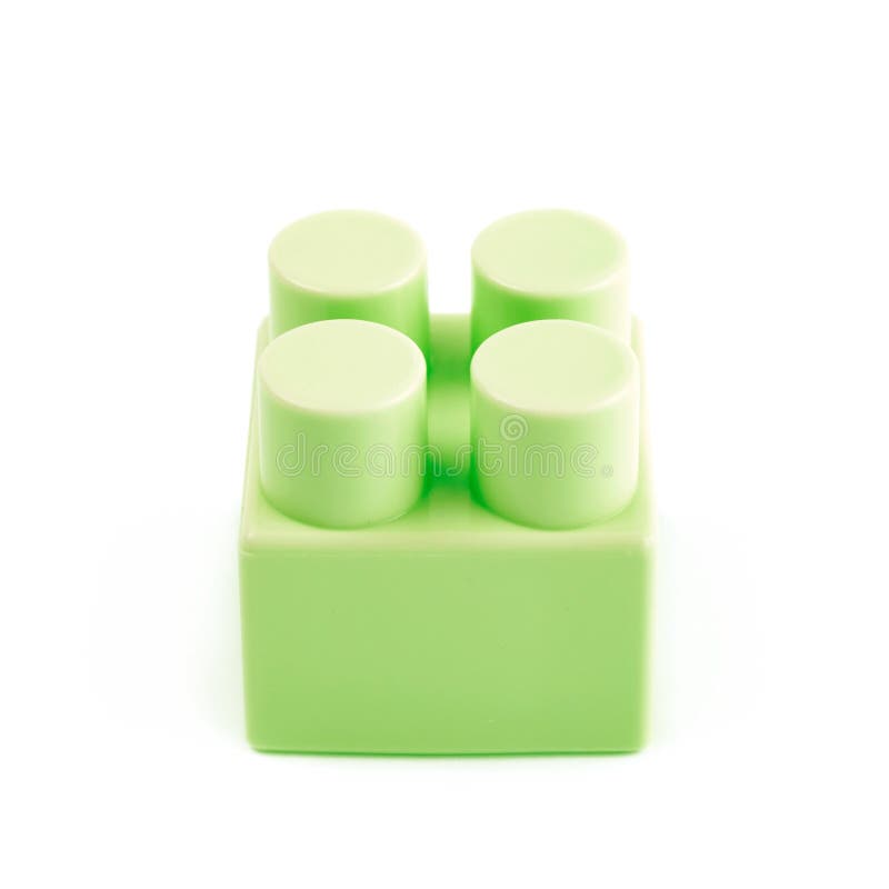Single Toy Construction Block Isolated Stock Image - Image of pattern ...