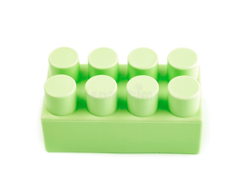 Single Toy Construction Block Isolated Stock Image - Image of create ...