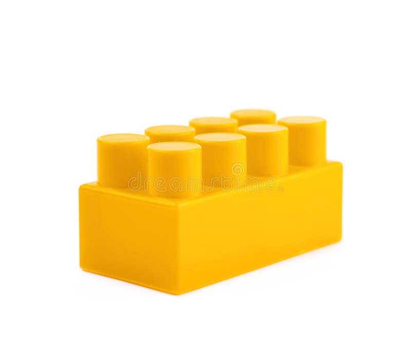 Single Toy Construction Block Isolated Stock Image - Image of ...