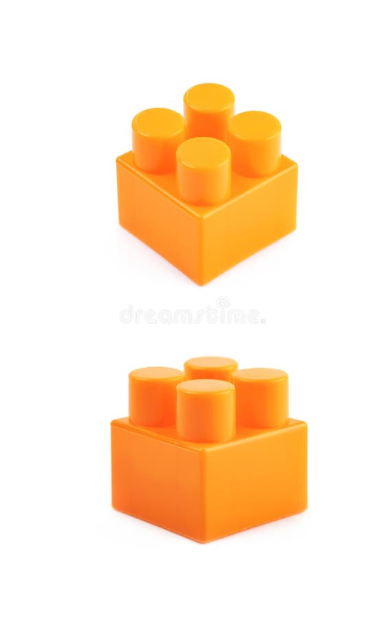 Single Toy Construction Block Isolated Stock Image - Image of pattern ...
