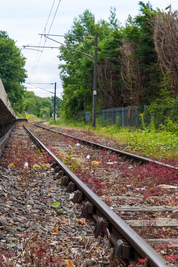 Single Track Rail Line in Rural Countryside Stock Photo - Image of ...