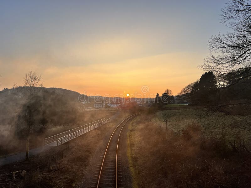 Railway Line Landscape stock photo. Image of track, line - 273261692