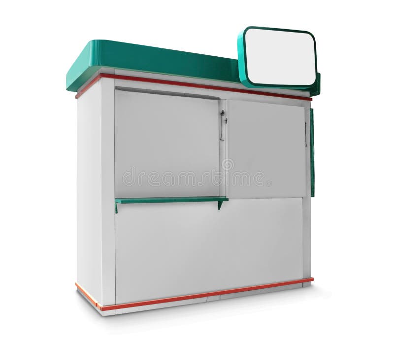 Single Trade or Promo Counter Kiosk Stock Photo - Image of kiosk ...