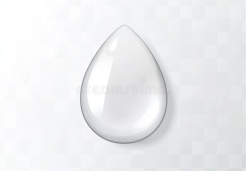 Single Translucent White Liquid Drop on Off White Textured Background ...