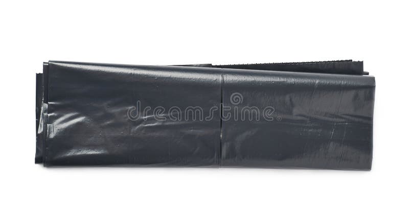 Single Trash Bag Folded Isolated Stock Photo - Image of junk, pack ...