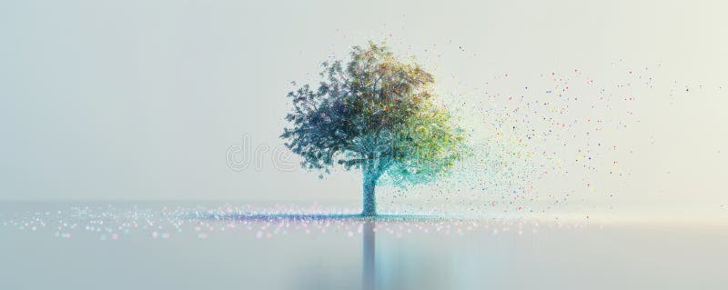 Single Tree with Digital Dispersion Effect on Reflective Surface ...