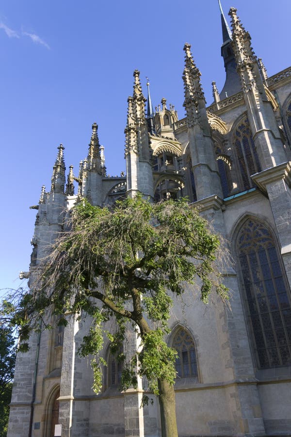 Single Tree Next To St. Barbaras Church Stock Photo - Image of barbora ...