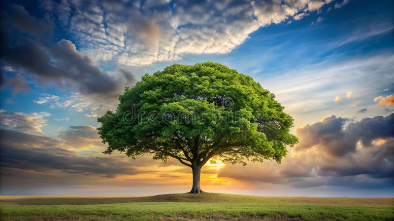 A Single Tree Standing Tall, Representing Resilience, Strength, and ...