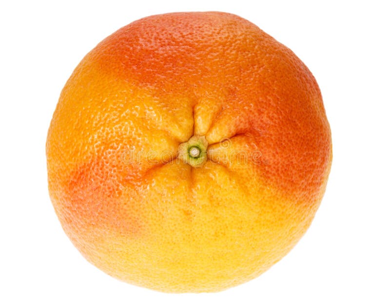 Single Tropical Fruit of Grapefruit Isolated on White Backround, Close ...