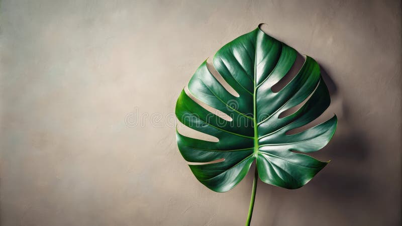 Single Tropical Leaf on Neutral Background, Ideal for Design Projects ...