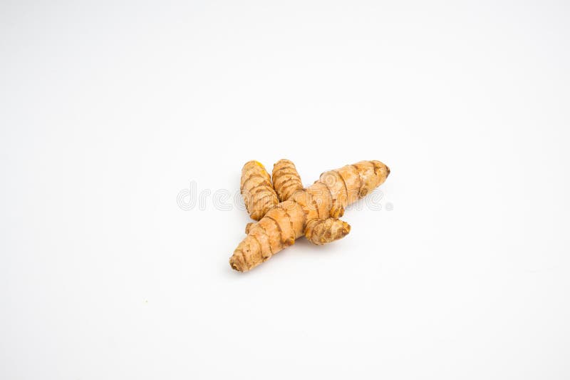 Single Turmeric. Typical Indonesian, Isolated on a White Background ...